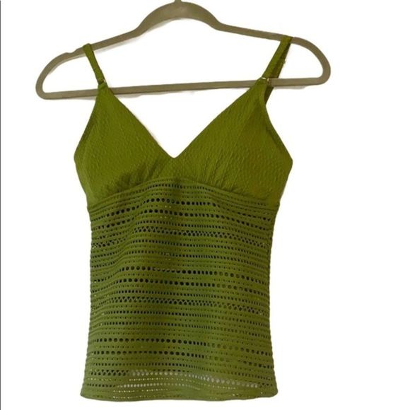 Robin Piccone | Swim | Robin Piccone Olive Mesh Tankini Top Swim | Poshmark